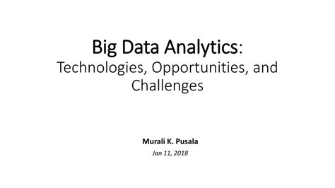 Ppt Big Data Analytics Technologies And Challenges Powerpoint Presentation Id 8795509