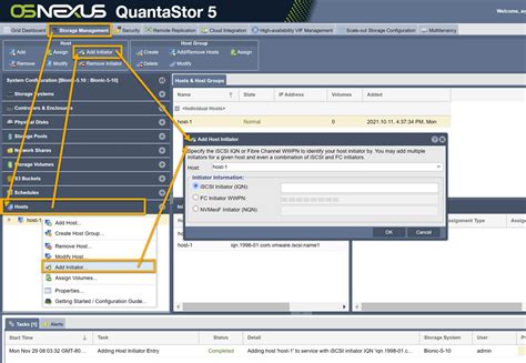 File Add Host Initr OSNEXUS Online Documentation Site