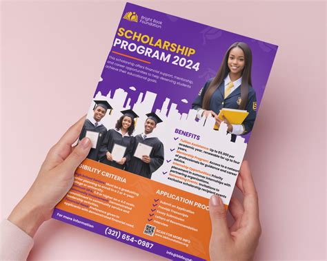 Scholarship Program Flyer Scholarship Announcement Flyer Editable