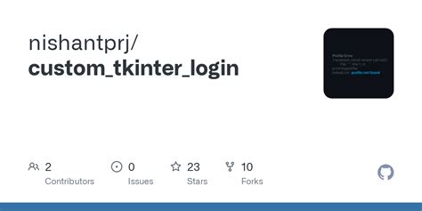 Github Nishantprjcustomtkinterlogin