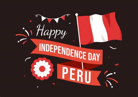Feliz Dia Do Peru Clipart Ilustración De Plantilla De Vector De Feliz