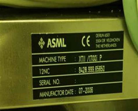 Asml Twinscan Xt 1700i Stepper Used For Sale Price 293652050 2006