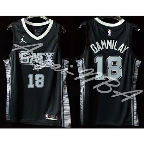 Anzai Nba球衣 23年賽季 聖安東尼奧馬刺隊 Spurs 城市黑色 熱壓球迷版球衣 全隊都有 蝦皮購物