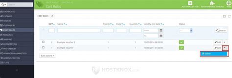 hostknox prestashop 1 5 1 6 shopping cart price rules tutorial