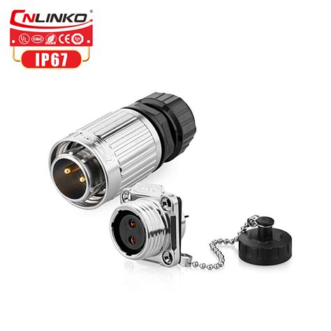 Cnlinko Wateproof Ip Pin Male And Female Butt Joint Electrical Power Connector China Panel