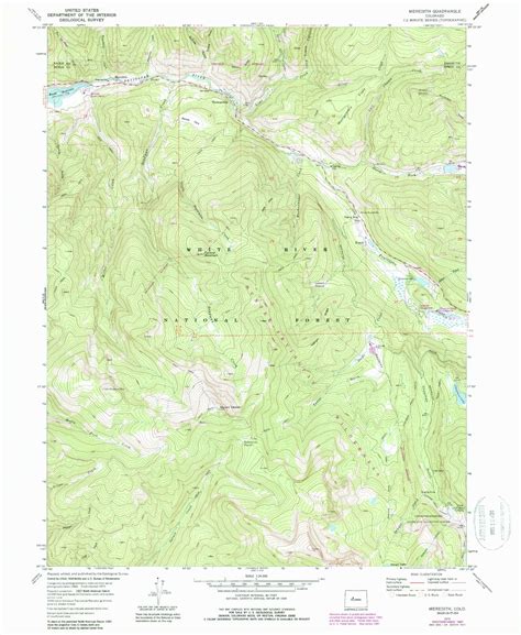 Classic Usgs Meredith Colorado 7 5x7 5 Topo Map Mytopo Map Store