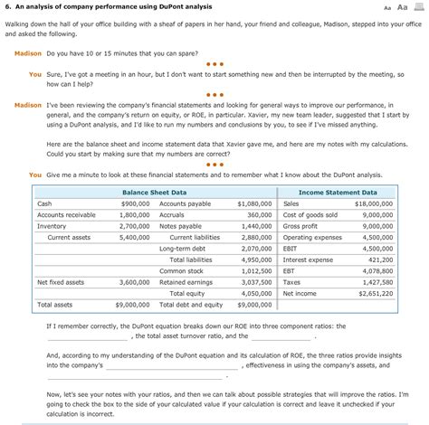 Solved An Analysis Of Company Performance Using DuPont Chegg Com
