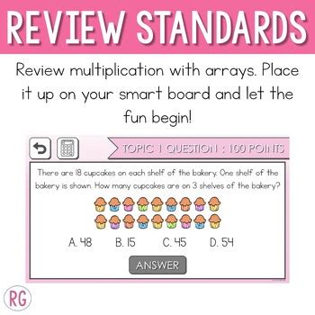 Multiplication Arrays Game Show By Grow With Griffith Rachel Griffith