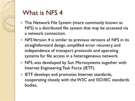 the nfs version 4 protocol