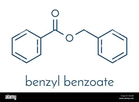 Benzyl Benzoate Drug Molecule Used As Acaricide Scabicide Etc Skeletal Formula Stock Vector