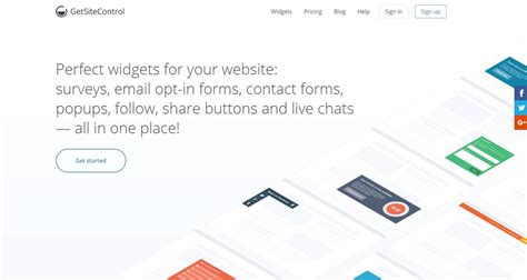 Getsitecontrol Set Completo Di Widget Per Il Tuo Sito Web