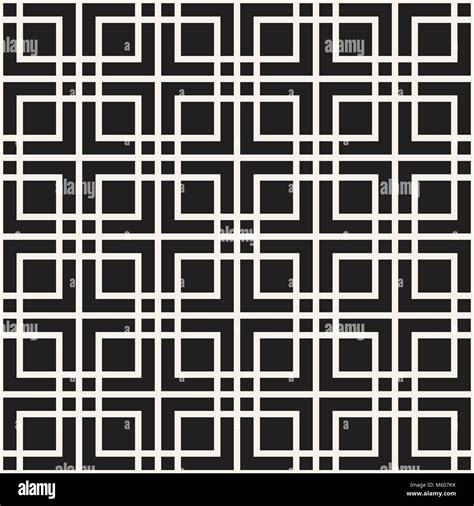 Vector Seamless Lattice Pattern Modern Stylish Texture With Monochrome Trellis Repeating