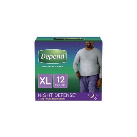 Depend Night Defense Adult Incontinence Underwear For Men Pack Of 3