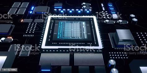 사이버 펑크 Ai의 3d 렌더링 회로 기판 기술 배경 중앙 컴퓨터 프로세서 Cpu 및 Gpu 개념 마더 보드 디지털 칩 기술 과학 배경 Cpu에 대한 스톡 사진 및 기타