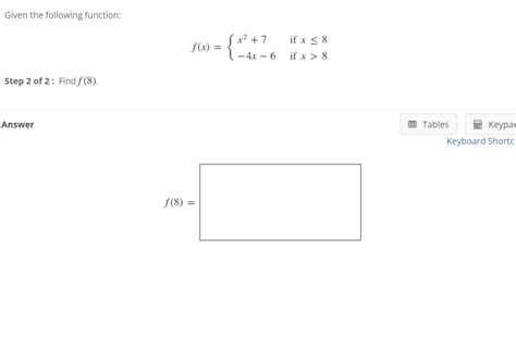 Solved Given The Following Function Fx X27−4x−6 If X≤8