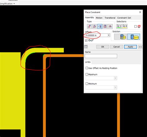 Solved Assembly Tangent Constraint Autodesk Community