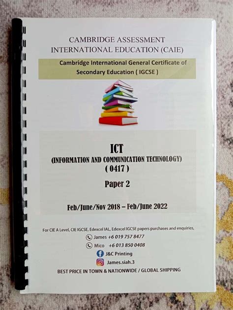 Ict Igcse Past Papers Hobbies And Toys Books And Magazines Textbooks On Carousell