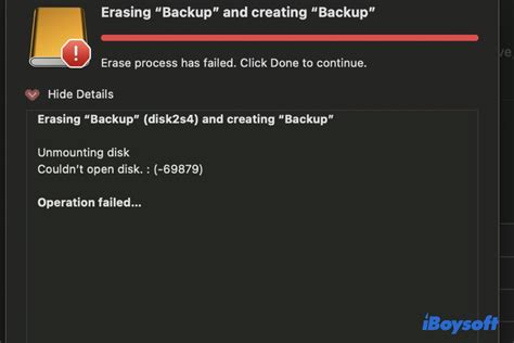 Fix Couldn T Open Disk When Erase Process Has Failed