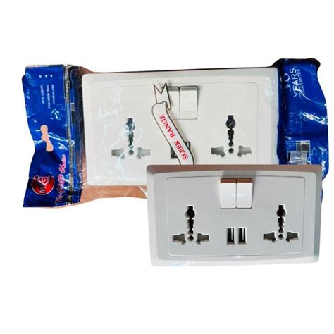 Universal Electrical Socket With 2 Usb Ports 20 Multi Plug Wall Power Outlet Safety