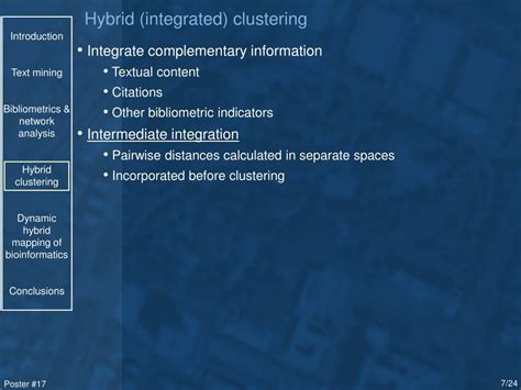 Ppt Dynamic Hybrid Clustering Of Bioinformatics By Incorporating Text