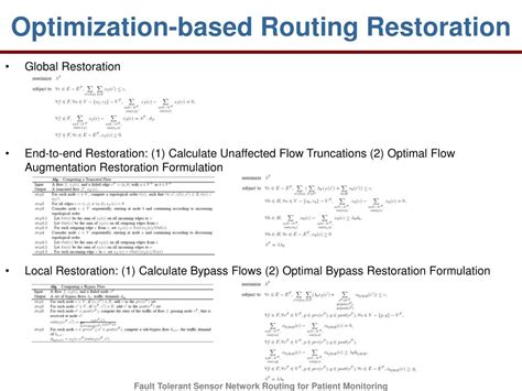 PPT Fault Tolerant Sensor Network Routing For Patient Monitoring PowerPoint Presentation ID