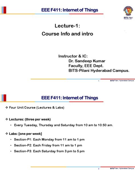 Iot Lecture 1 Slides Pdf Internet Of Things Electrical Engineering