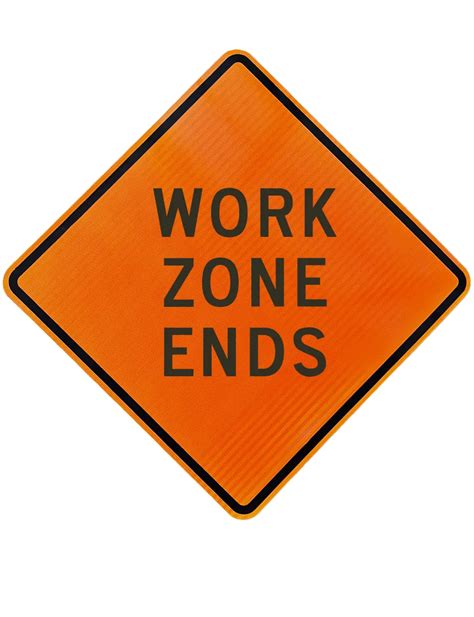 Work Zone Ends Sign Rs Cor 48 Wrkznend Traffic Safety Store