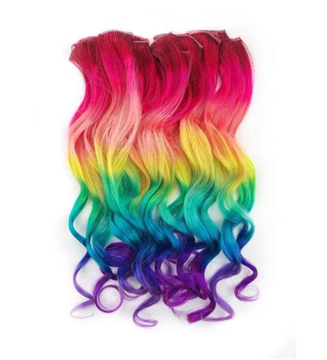 Rainbow Ombre Hair Extensions