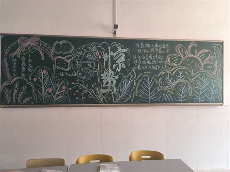 管理学院学生会举办微雨众卉新一雷惊蛰始黑板报 管理学院 滁州职业技术学院