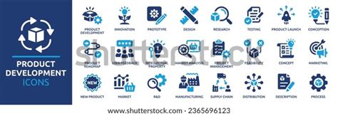 Product Development Icon Set Containing Innovation Stock Vector Royalty Free 2365696123