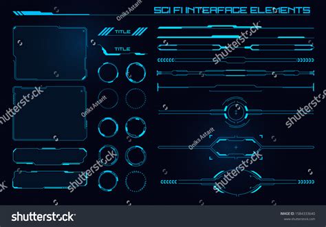 Set Sci Fi Modern User Interface Stock Vector Royalty Free 1584333640