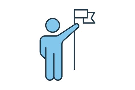 성공 아이콘입니다 깃발을 들고 있는 사람들 챔피언 승자 승리와 관련된 아이콘입니다 플랫 라인 아이콘 스타일 디자인입니다 간단한 벡터 디자인 편집 가능 0명에 대한 스톡 벡터