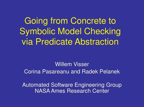 ppt going from concrete to symbolic model checking via predicate