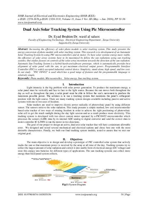 Pdf Dual Axis Solar Tracking System Using Pic Microcontroller