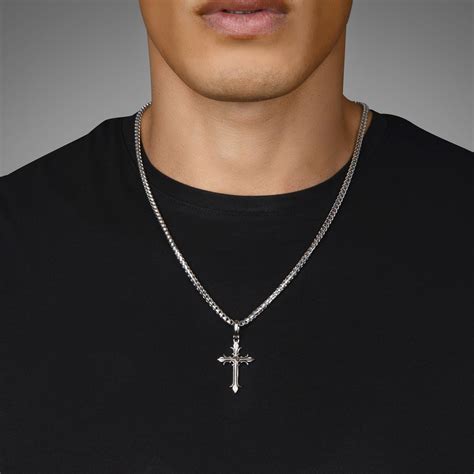 Faith Silver Cross Pendant For Men Proclamation Jewelry — Proclamation