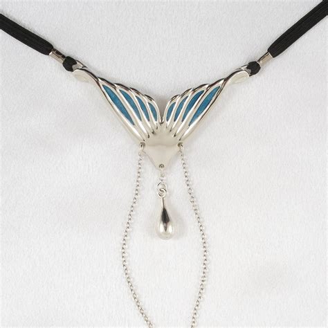 Mermaid Tail G String With Pleasure Pendant In Gold Or Silver