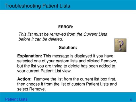 Lesson 9 Troubleshooting Patient Lists Ppt Download