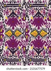 Adras Traditional Silk Fabric Uzbekistan Ikat Stock Vector Royalty Free Shutterstock