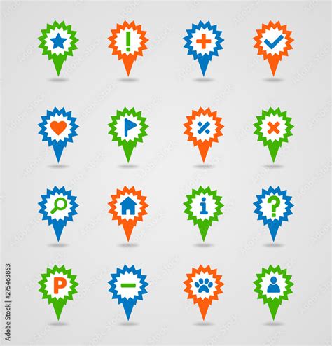 Pin Map Icon Set Map Pointer Map Markers Stock Vector Adobe Stock