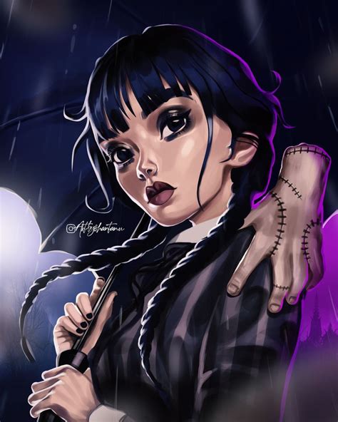 Wednesday Addams Fanart 星 ウェンズデー