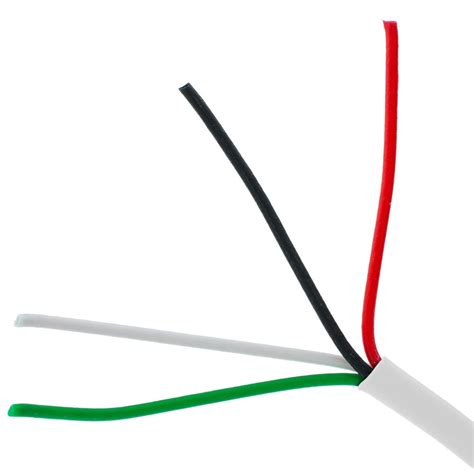 Alarm Wire White 22 Awg 4 Conductor Solid Copper In Wall Pull Box