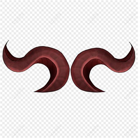Devil Horns Evil Cartoon Decoration Demon Sheep Horn Brown Devil Horn