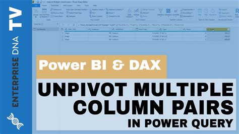 Unpivot Multiple Column Pairs In Power Query YouTube