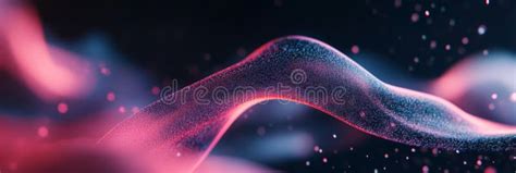 Abstract Wave Patterns Of Light And Color In A Dark Background Create A Mesmerizing Effect Stock