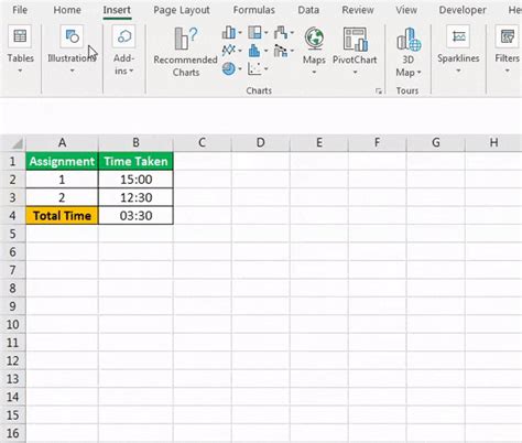 Add Time In Excel How To Add Formulas Examples And Template