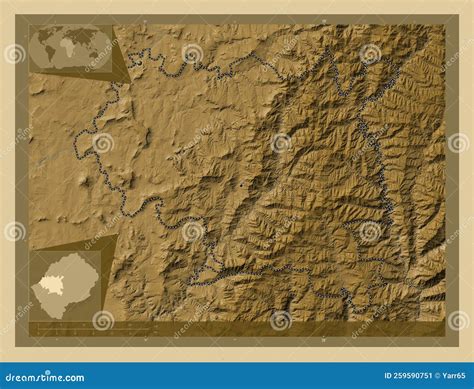 Maseru Lesotho Physical Major Cities Stock Illustration Illustration Of Territory Division