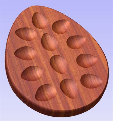 Easter Deviled Egg Tray Wood Tray Serving Tray Designed For Cnc Router Stl Svg Dxf Ai