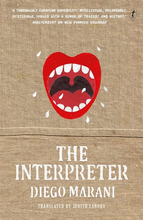 Text Publishing — The Interpreter Book By Diego Marani