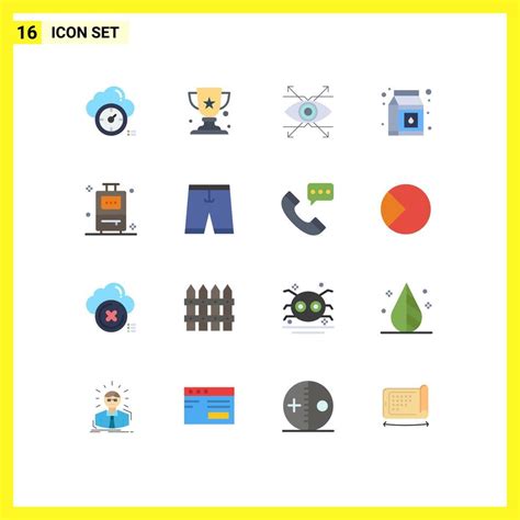 16 Universal Flat Colors Set For Web And Mobile Applications Accessories Travel Eye Bag Package