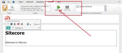 Sitecore 8 Content Testing Start Ab Multivariate Tests Using